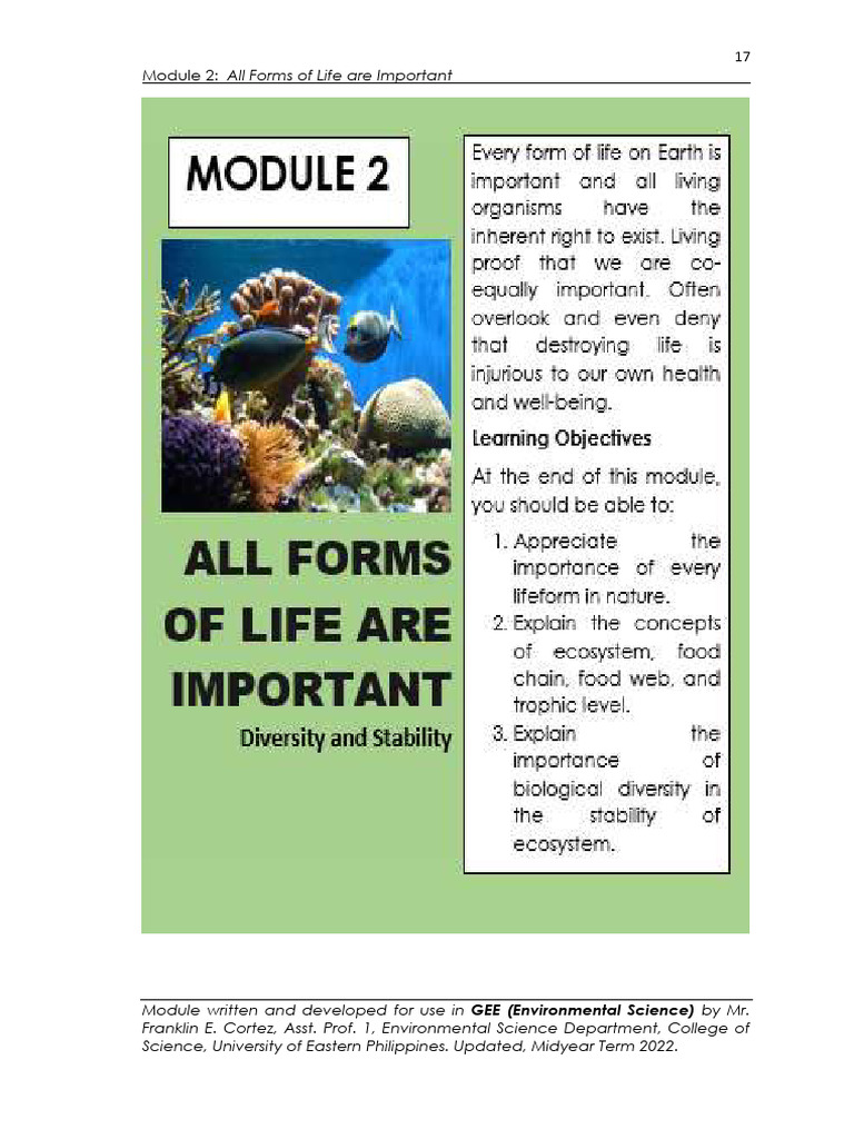 2022 - Envi Sci Module2 | PDF