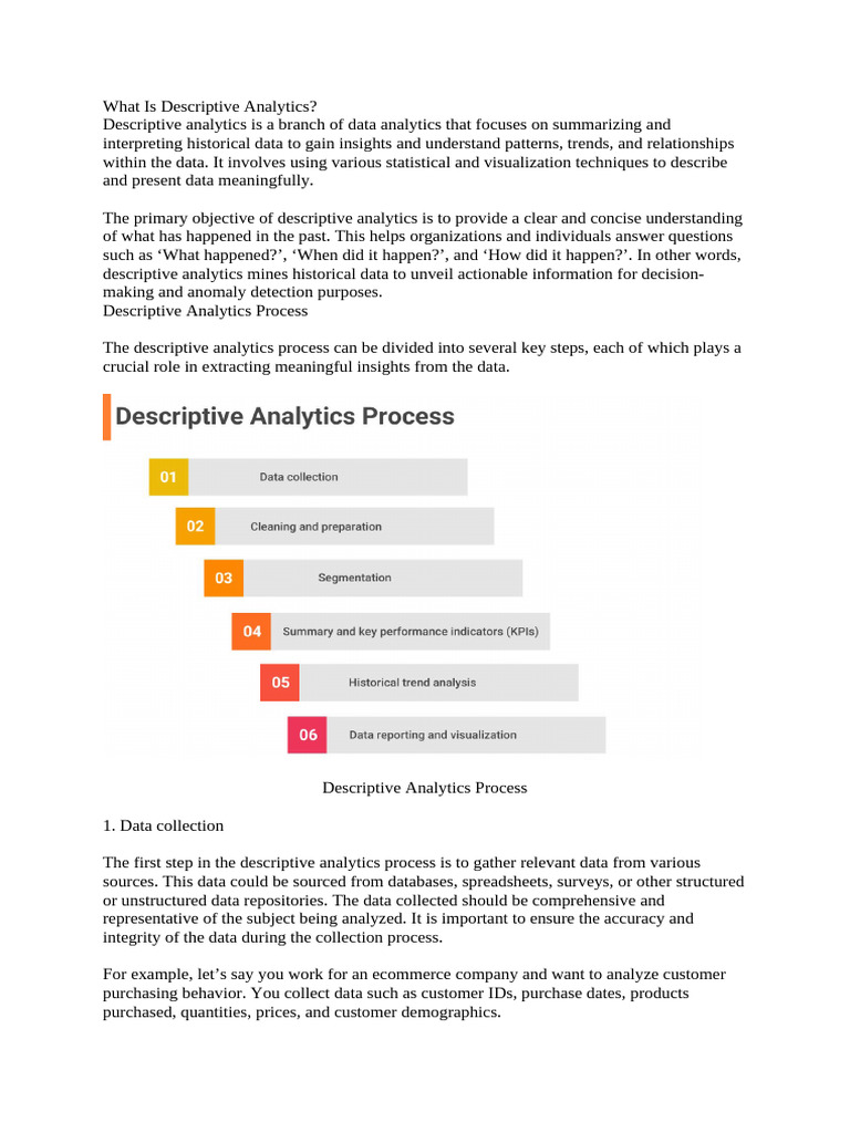 Descriptive Analytics | PDF