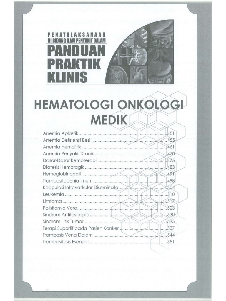 Hematologi Onkologi Medik | PDF