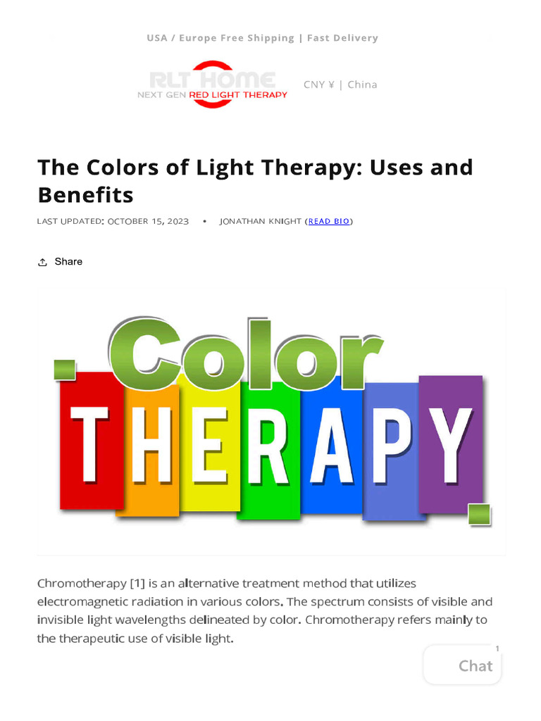 Light Therapy Colors and Their Benefits - RLT Home | PDF