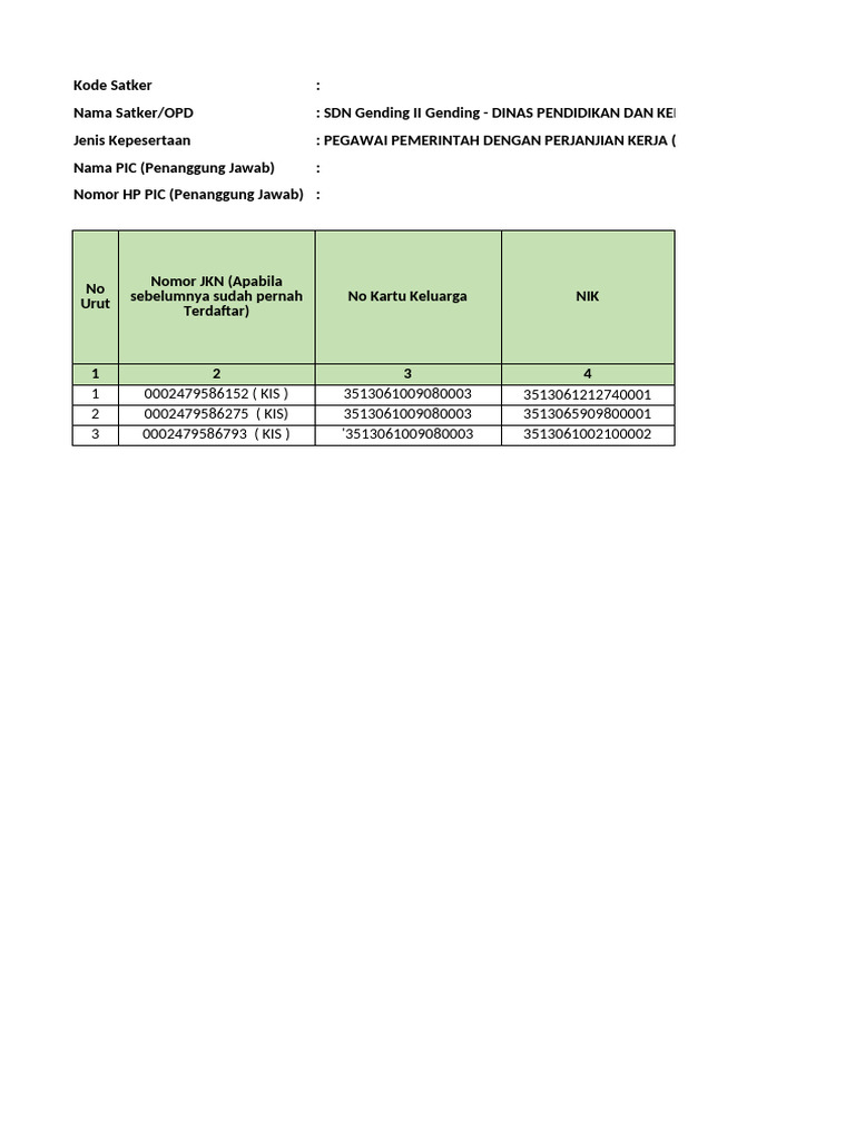 BPJS Kesehatan Gending | PDF