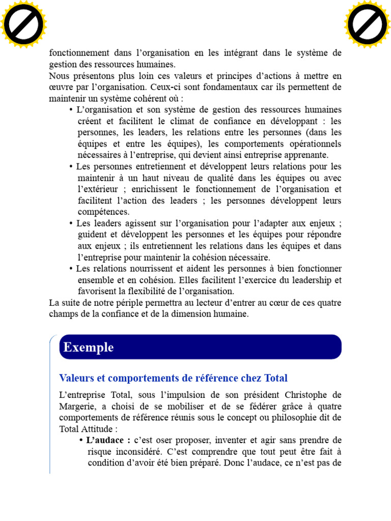 Leadership Et Confiance Jouer Collectif Parler Vrai Être Humain - 61 | PDF
