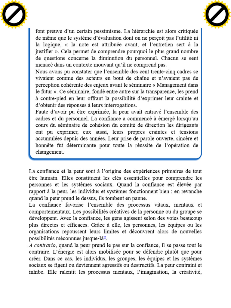 Leadership Et Confiance Jouer Collectif Parler Vrai Être Humain - 53 | PDF