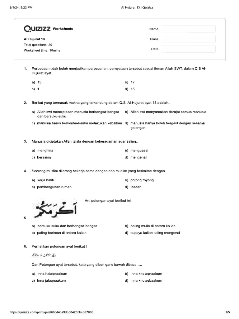 PAI Unit 1 Juga | PDF