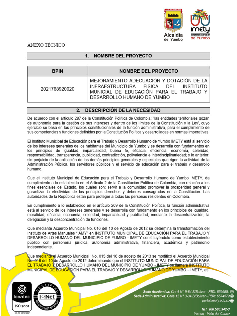 Formato Anexo Tecnico Aires | PDF
