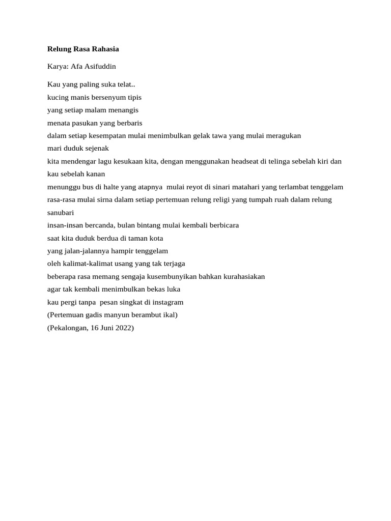 Relung Rasa Rahasia | PDF