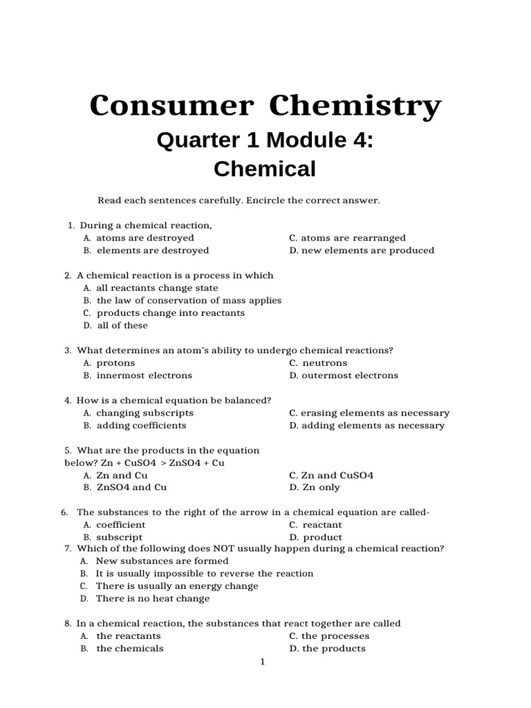 CONCHEM Lesson4 | PDF