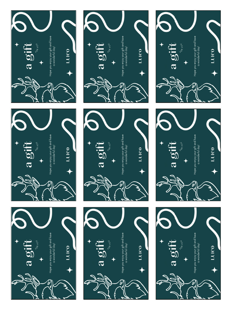 Gift Card Luico A4 | PDF