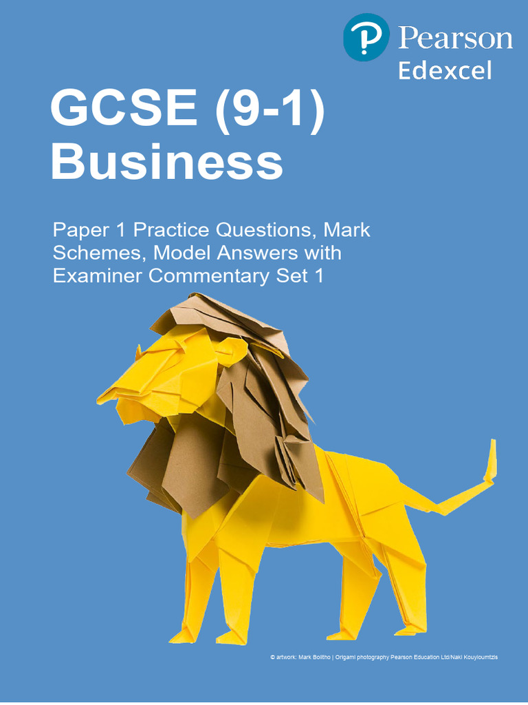 Gcse Business Studies Paper 1 Case Study 1 | PDF