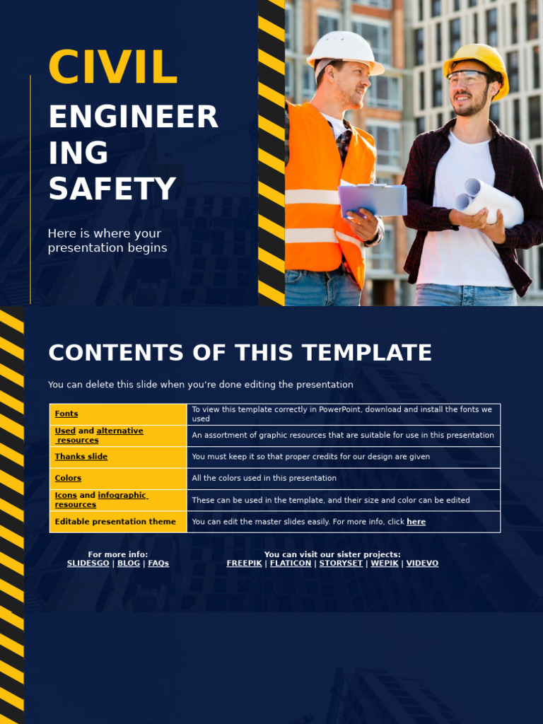 Civil Engineering Safety by Slidesgo | PDF