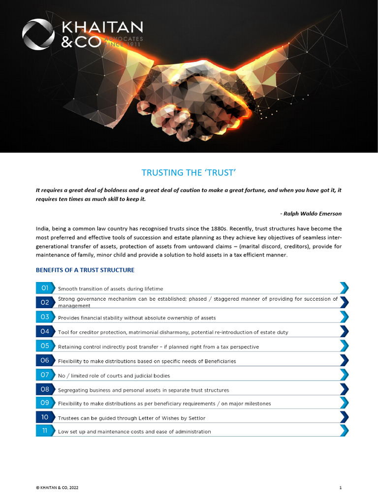 Introduction To Trusts | PDF