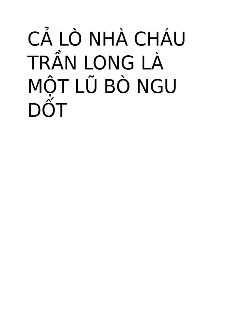 Gia Phả Nhà Cháu Trần Long | PDF