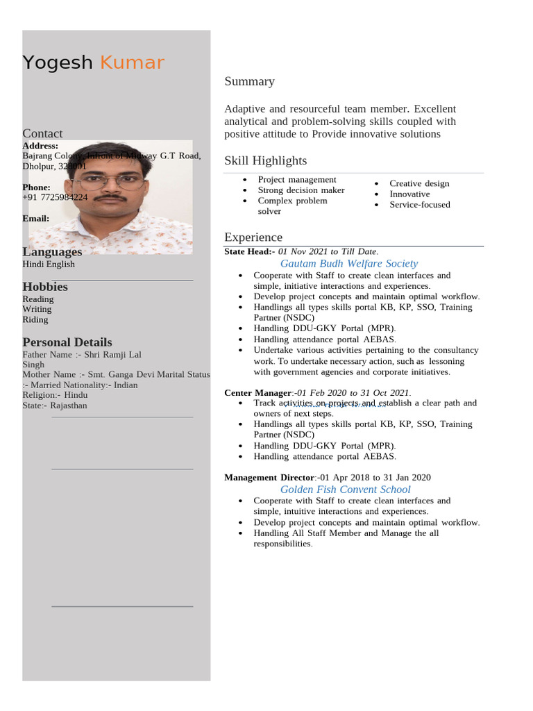 Yogesh Update CV | PDF