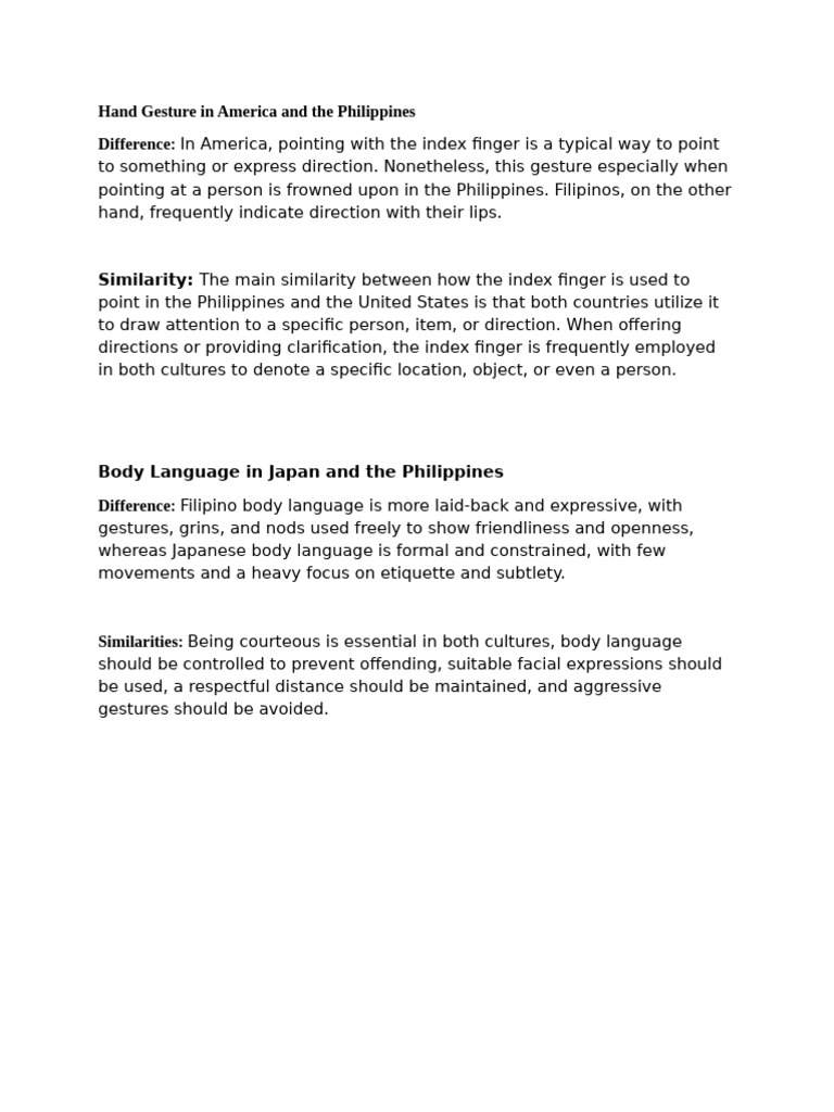 Gatdula Philippines Thingy | PDF | Body Language | Wellness