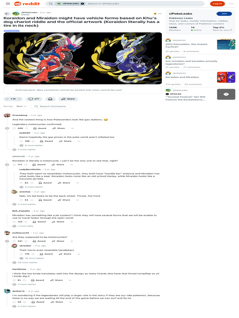 Koraidon and Miraidon Might Have Vehicle Forms Based On Khu's Dog ...