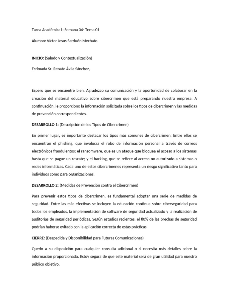 Tarea Calificada Redacción2 | PDF