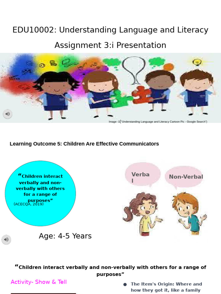 EDU10002 - Understanding Language and Literacy Assignment 3 - Presentation | PDF