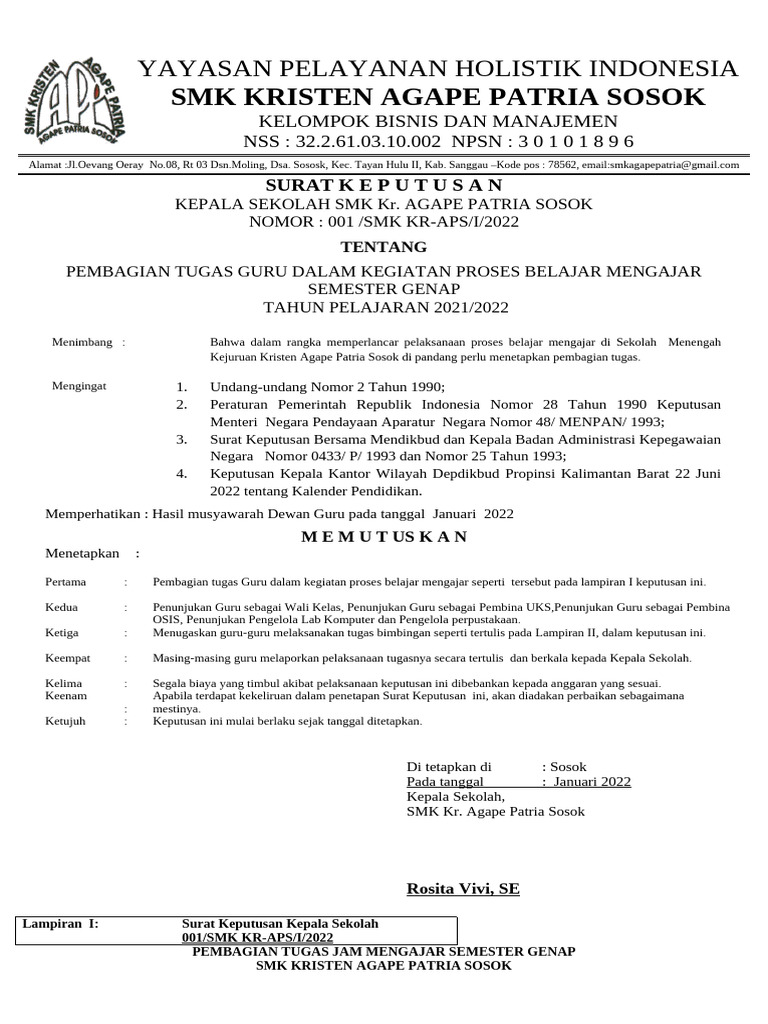 Pembagian Tugas Semester Genap TP 2021-2022 Edit Halaman Depan | PDF