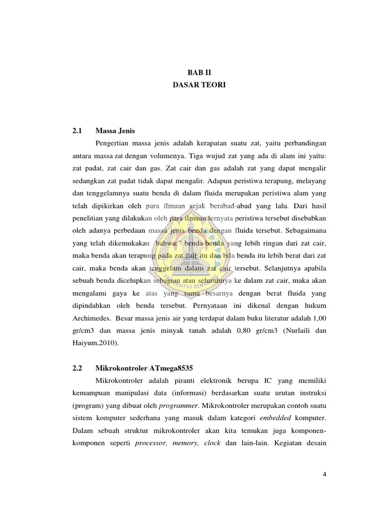 C.431.11.0087 05 Bab Ii 20180516114338 Rancang Bangun Memonitoring Pemisah Air Dan Minyak ...