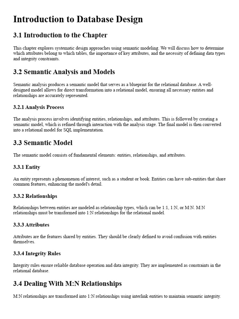 Introduction To Database Design | PDF