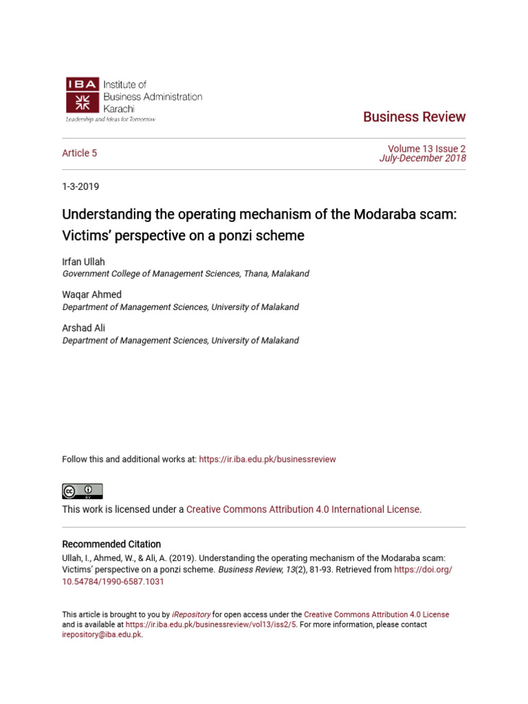 Understanding the operating mechanism of the Modaraba scam_ Victi | PDF
