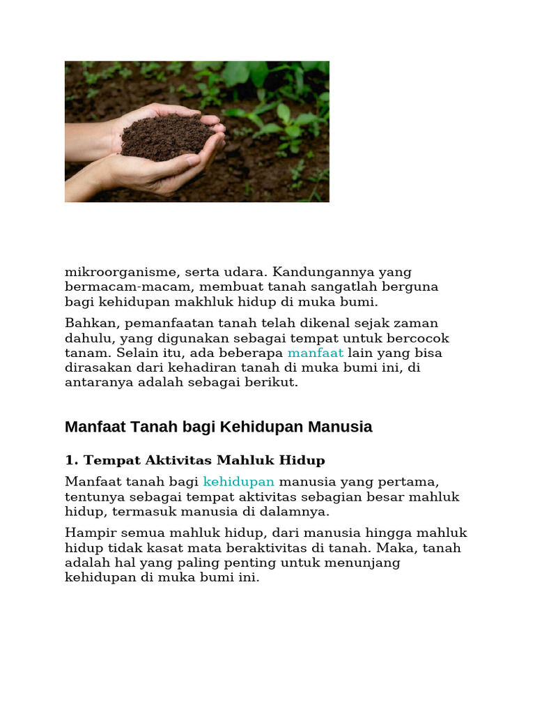 Manfaat Tanah | PDF
