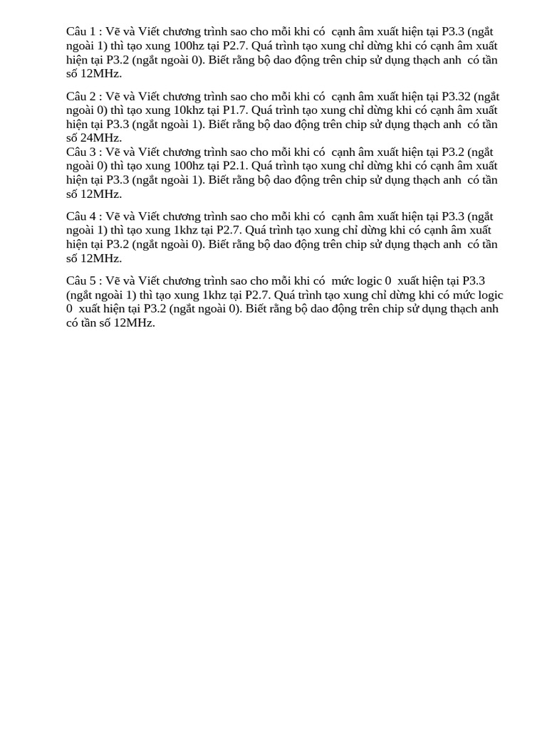 Bai Tap Chuong 6 | PDF