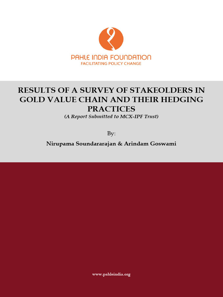 Survey of Gold Stakeholders Pif Report | PDF