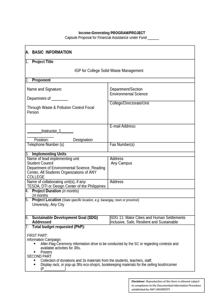 001-Capsule-Proposal Solid Waste Management | PDF