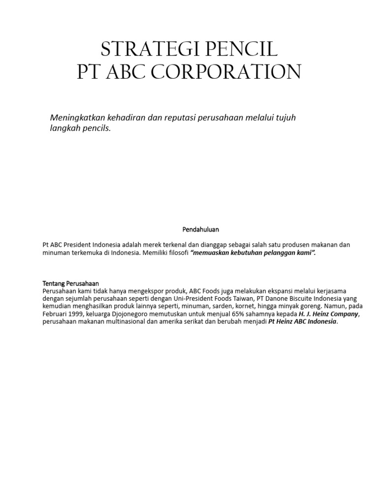 STRATEGI PENCIL | PDF