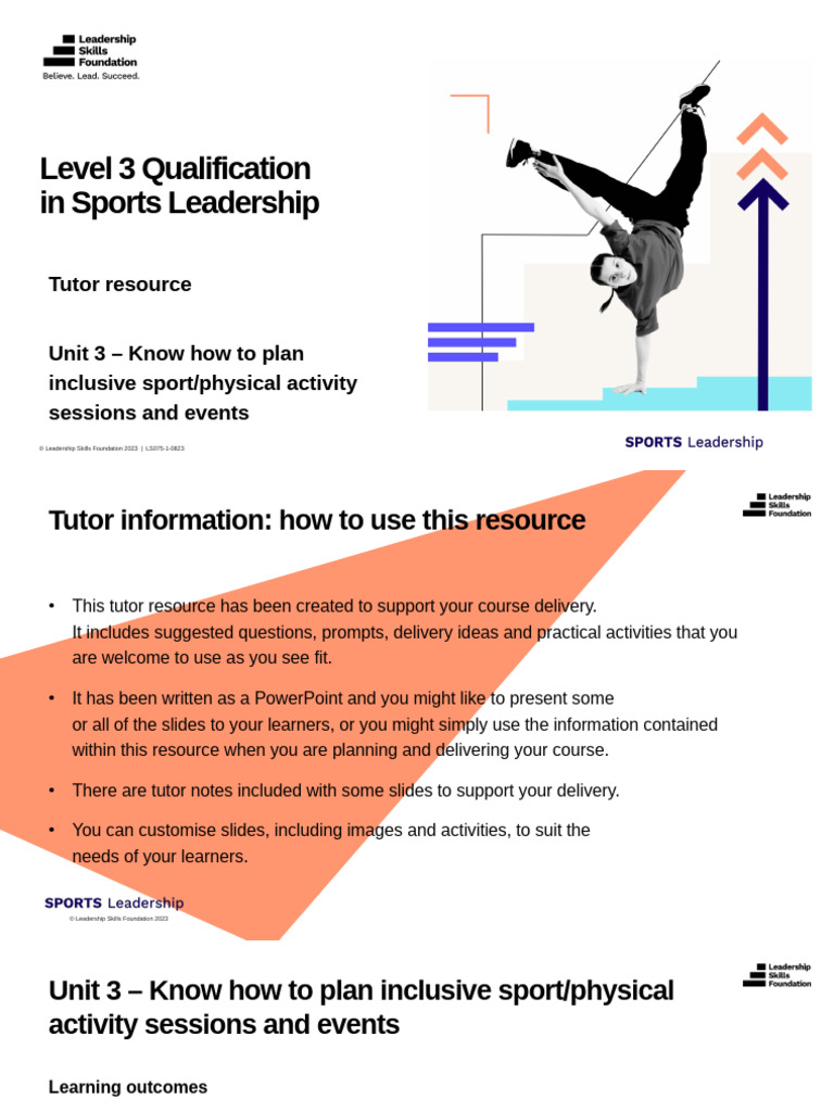 SL3 Unit-3 Tutor Resource LS075-1-0823 | PDF