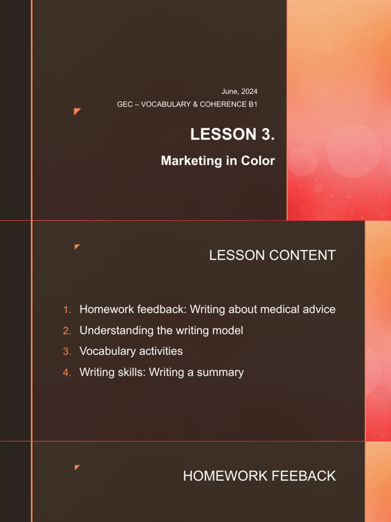 Lesson 3-Writing A Summary | PDF