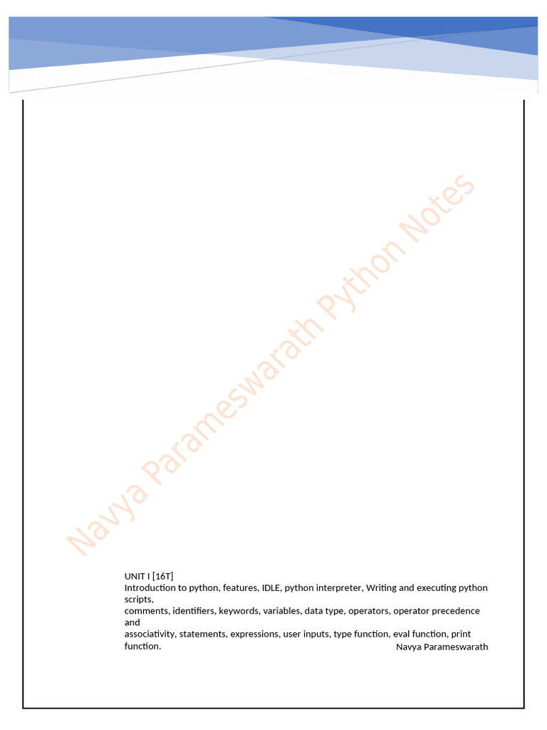 Introduction To Python Module 1 | PDF Introduction To Python Module 1 | PDF
