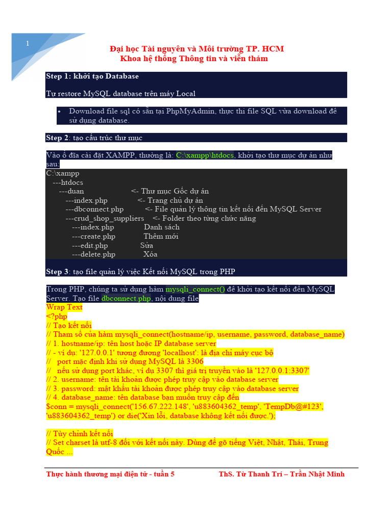 Them Xoa Sua CSDL PHP | PDF