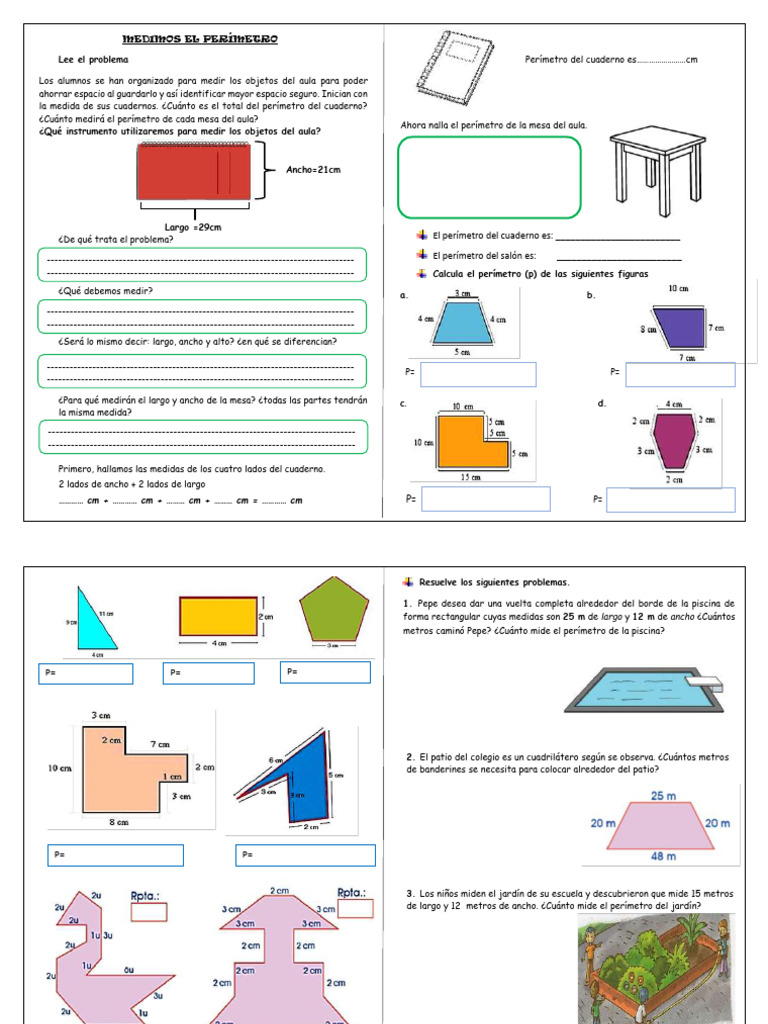Ficha - Mat - Perímetros | PDF