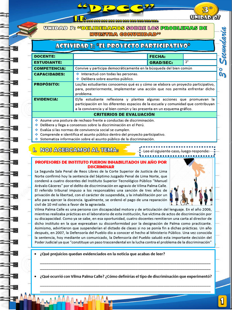 3° DPCC -ACTV.03-UNID.7 2023 | PDF
