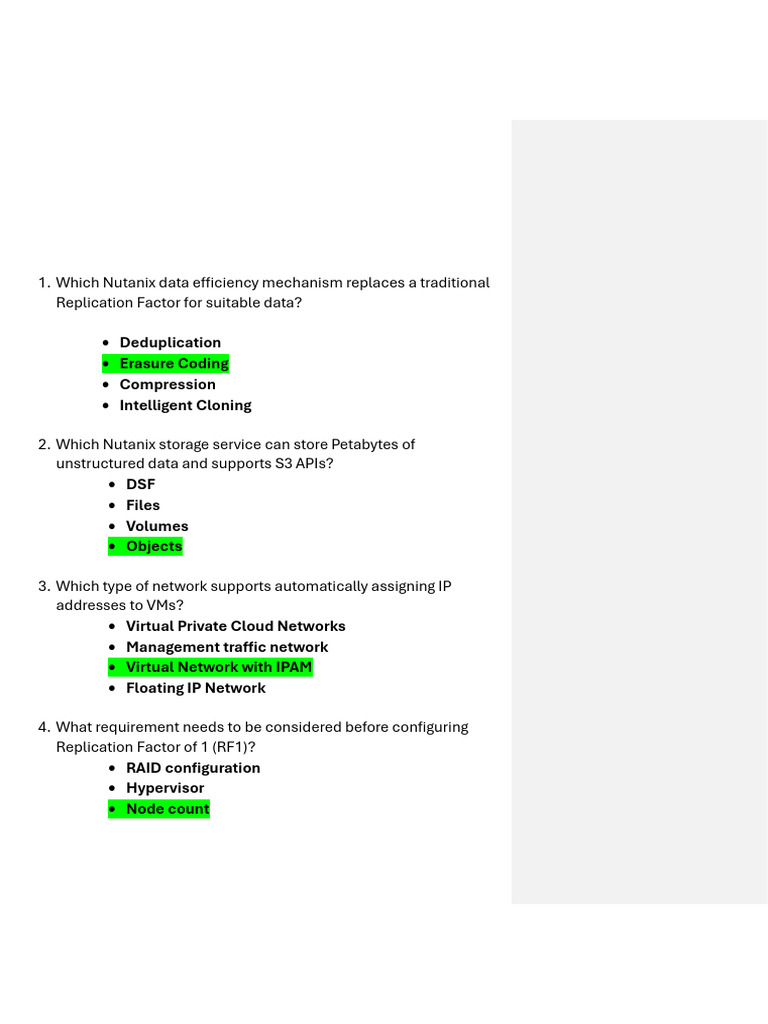 Preguntas Nutanix Certified Associate NCA (2) | PDF