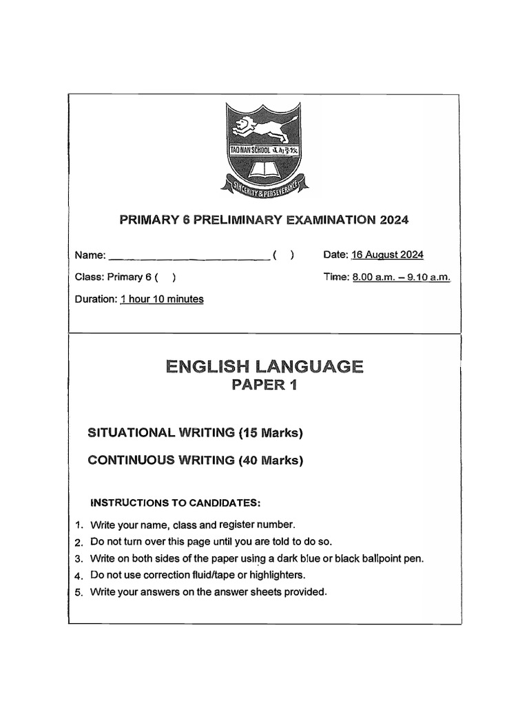 English 2024 Taonan Pdf
