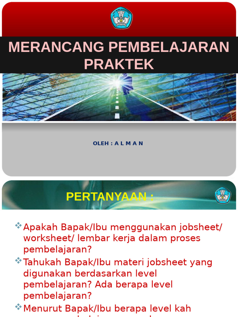 02 Merancang Pembelajaran Praktek | PDF