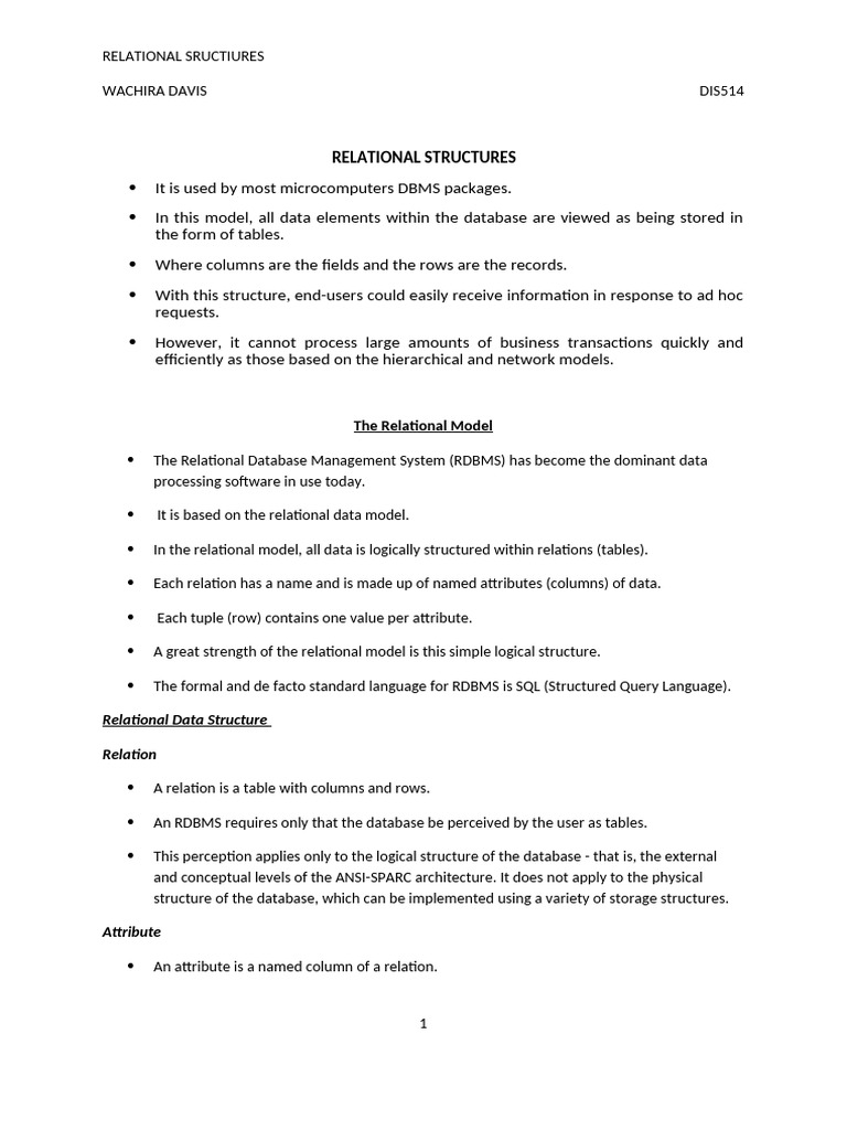 Relational Structures | PDF