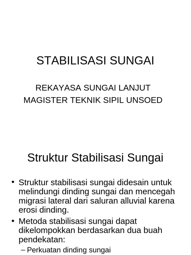 Stabilisasi Sungai | PDF