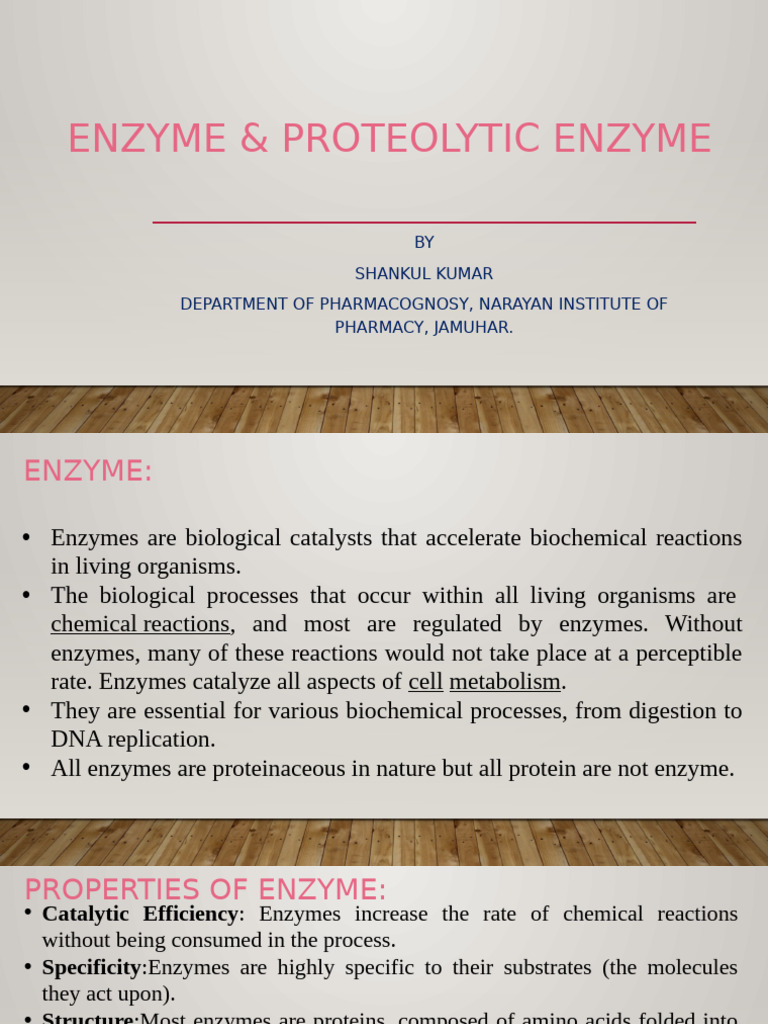 Enzyme & Proteolytic Enzyme | PDF