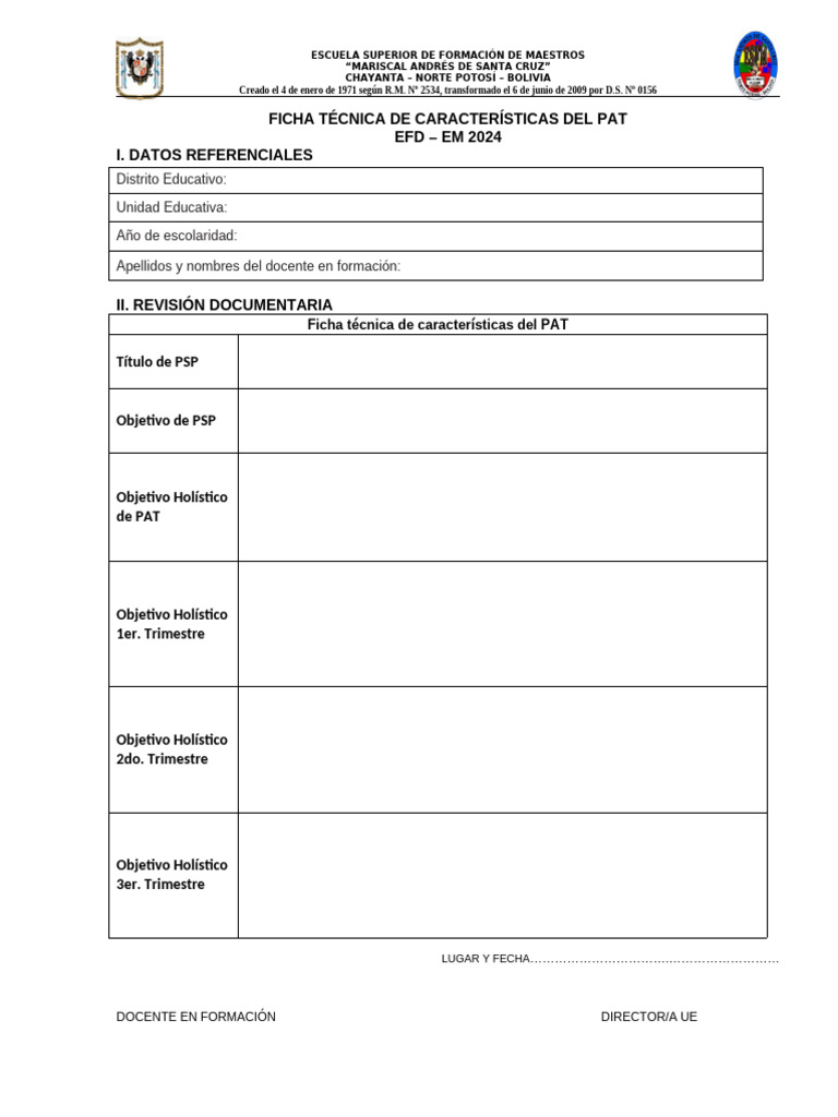 6_Ficha Técnica_PAT_EFD | PDF