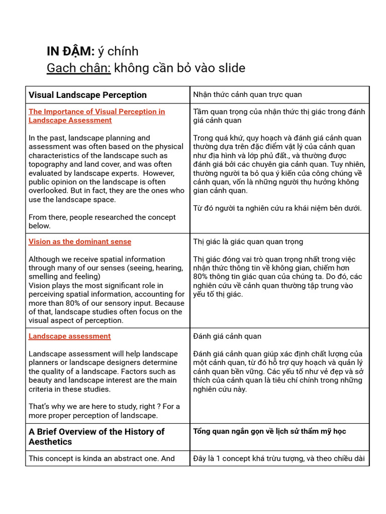 Visual Landscape Perception | PDF