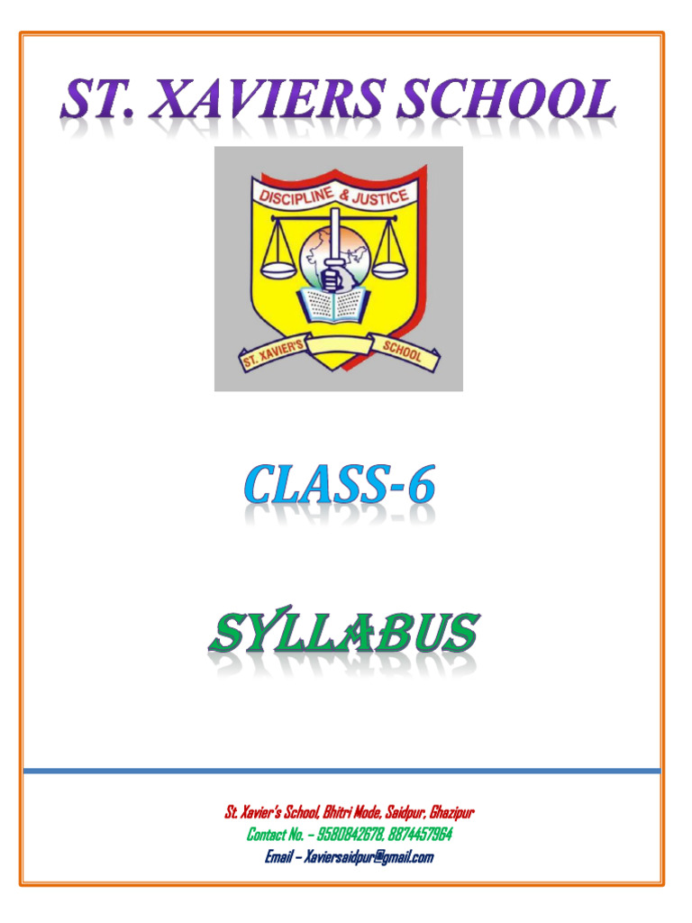 CLASS 6 Syllabus | PDF | English Grammar | Language Arts & Discipline
