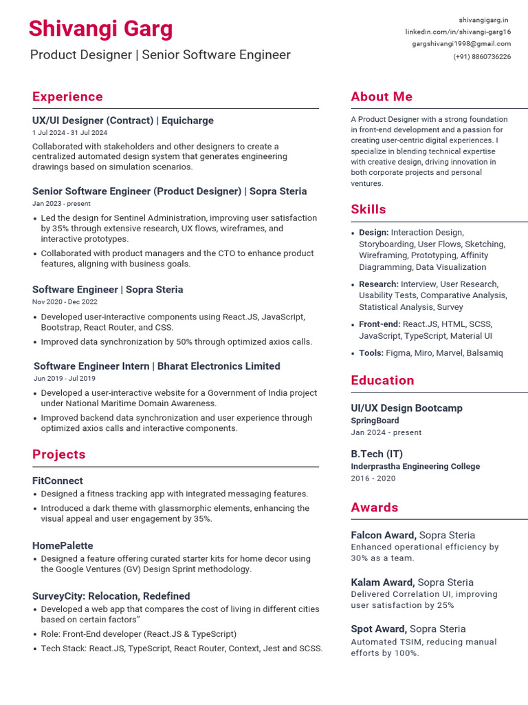 Shivangi Garg Resume | PDF