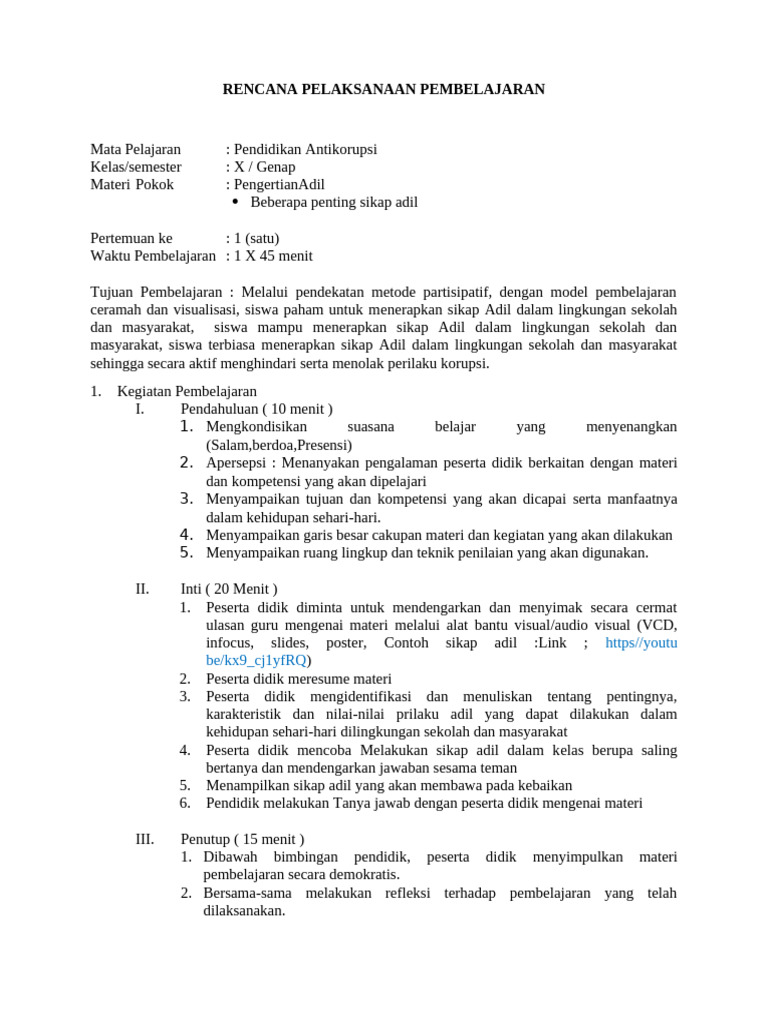 RPP Adil X | PDF