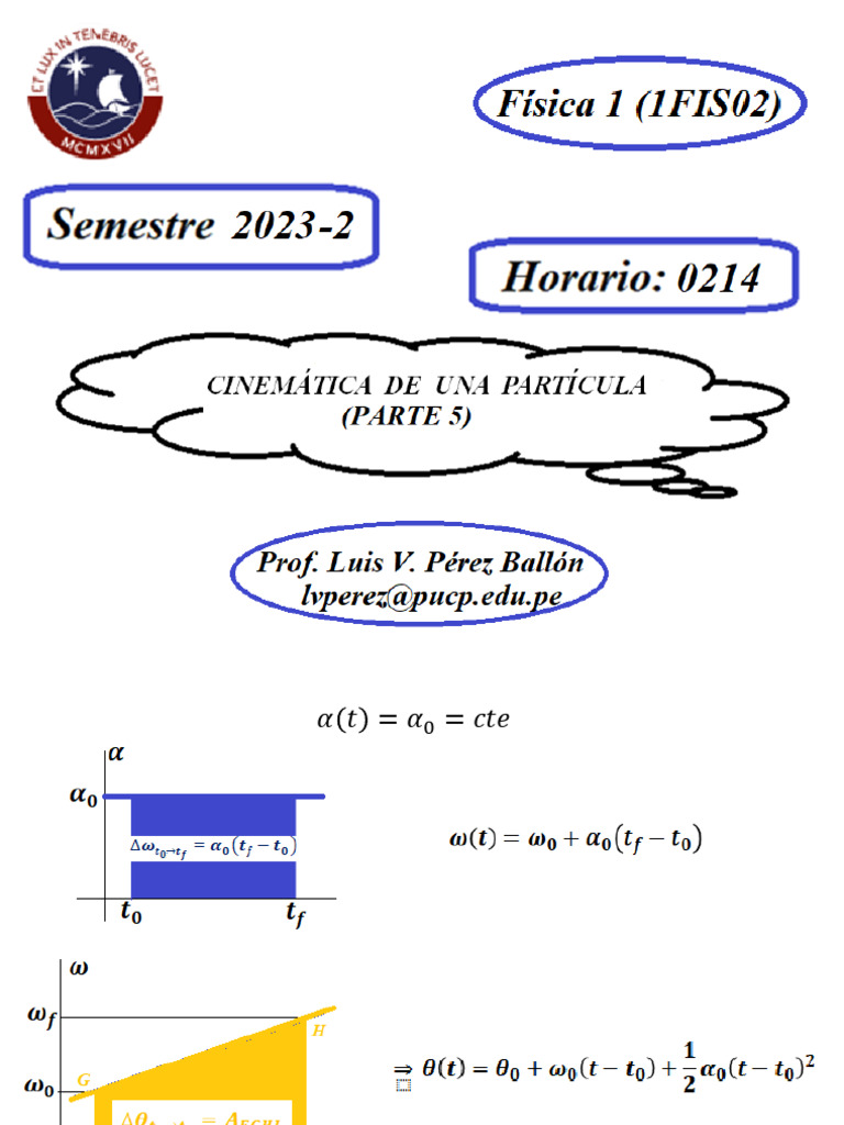 Fis. 1 Cinem. Part. 5 2023-2 S3C1 | PDF