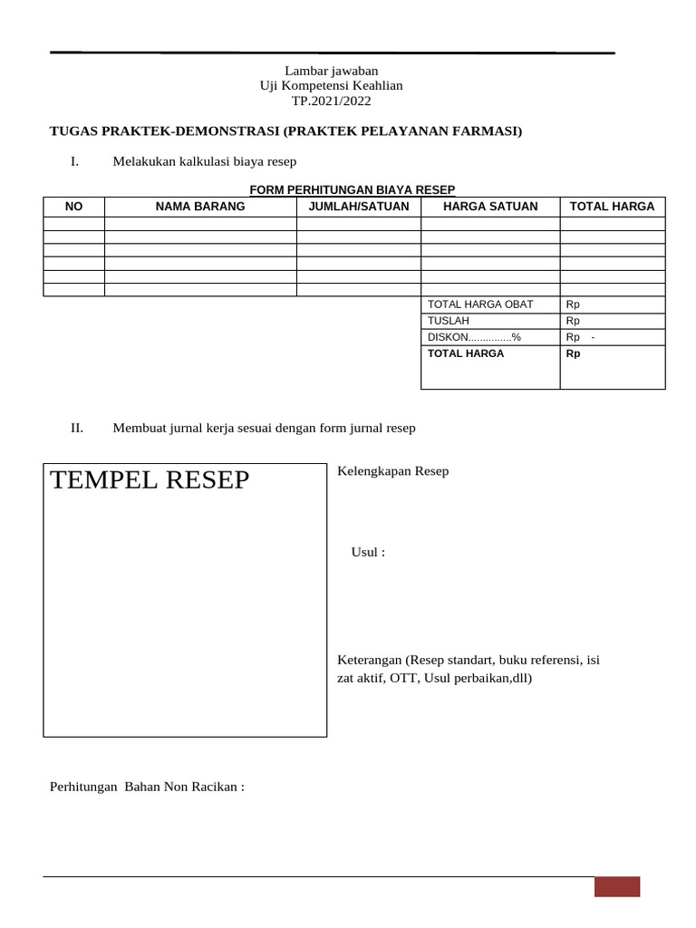 Lembar Kerja Asesi Tahap 1 - Dudi | PDF