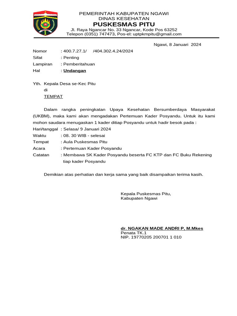 Master Surat Undangan | PDF